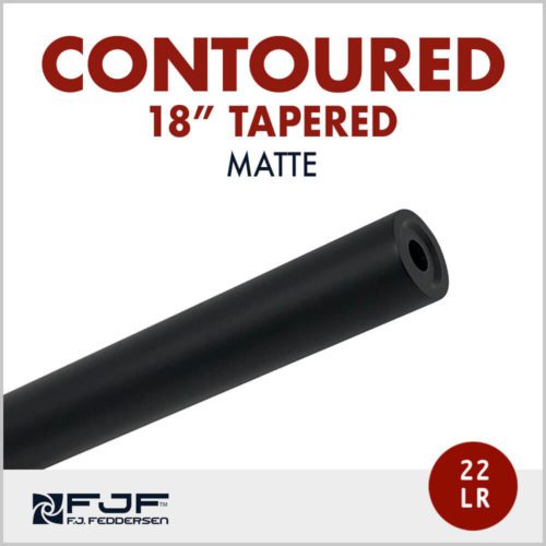 10/22 Contoured Rifle Barrel: 18", .22LR, .920-.635, Matte Black - F.J ...