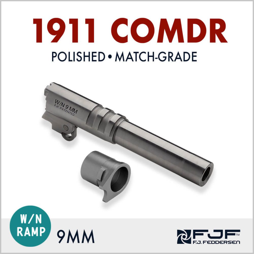 1911 Commander Pistol Barrel - 9 mm - W/N Ramp - Polished Steel - F.J ...